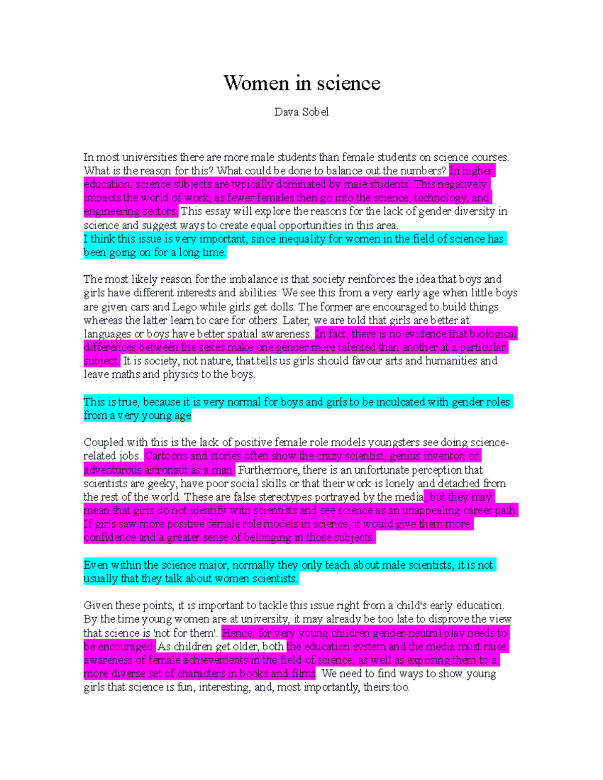 Women in science UNIT 4 – Week 3 – November 21 to 25 - Women in science ...