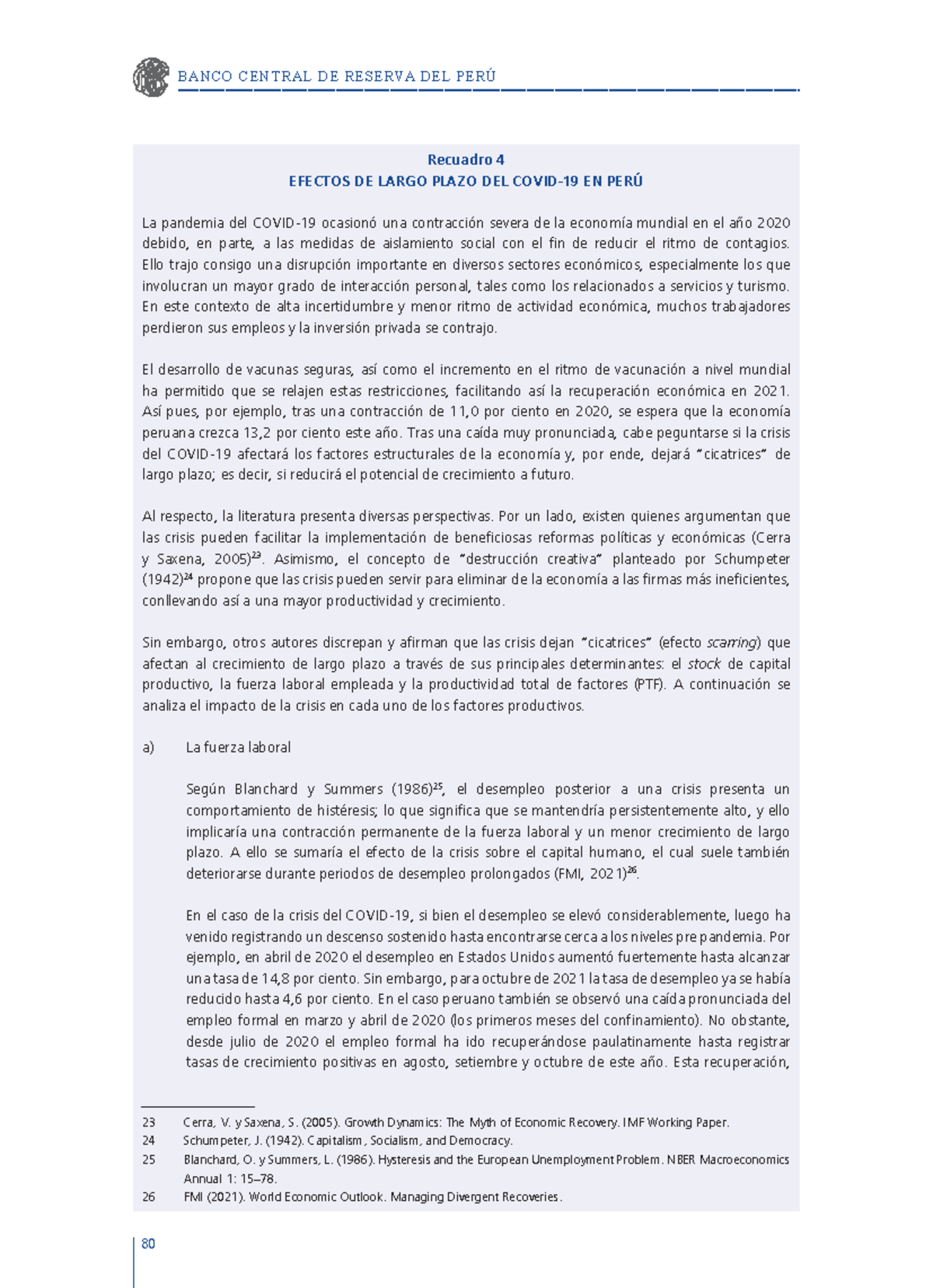 BCR Covid - B A N C O C E N T R A L D E R E S E RVA DEL PERÚ Recuadro 4 ...