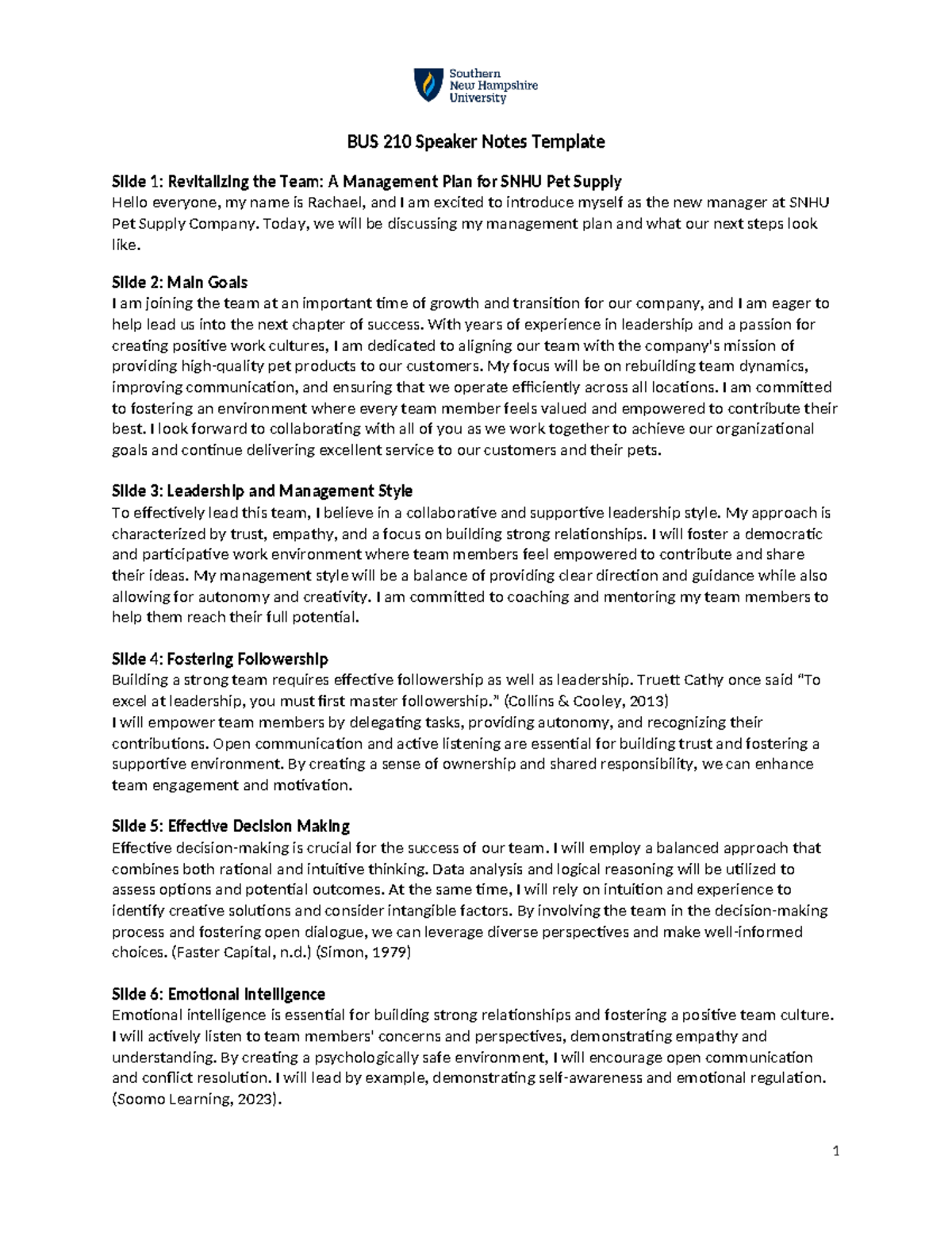 Module 7 Presentation and speakers notes - BUS 210 Speaker Notes ...