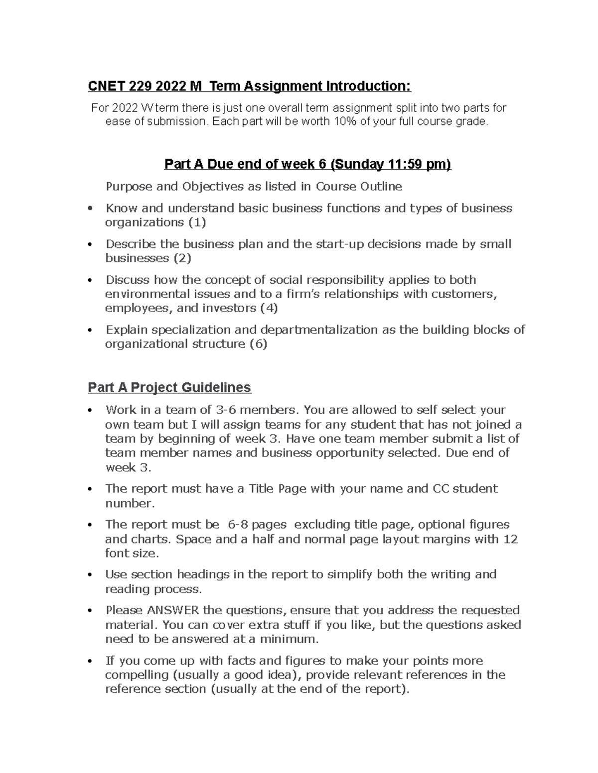 CNET 229 2022 M Assignment Parts A and B - CNET 229 2022 M Term ...