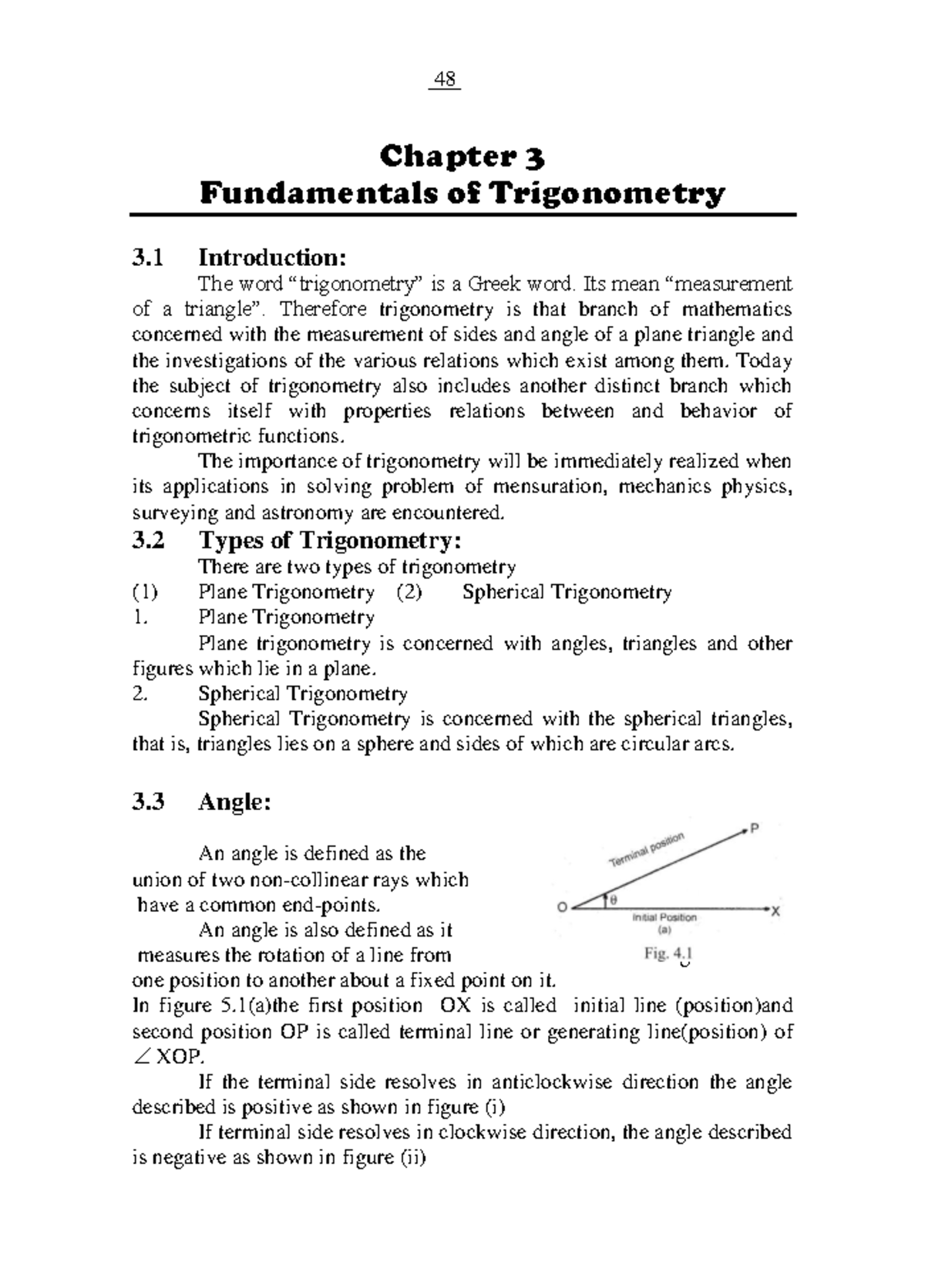 Fundamentals of trigonometry - Chapter 3 Fundamentals of Trigonometry 3 ...