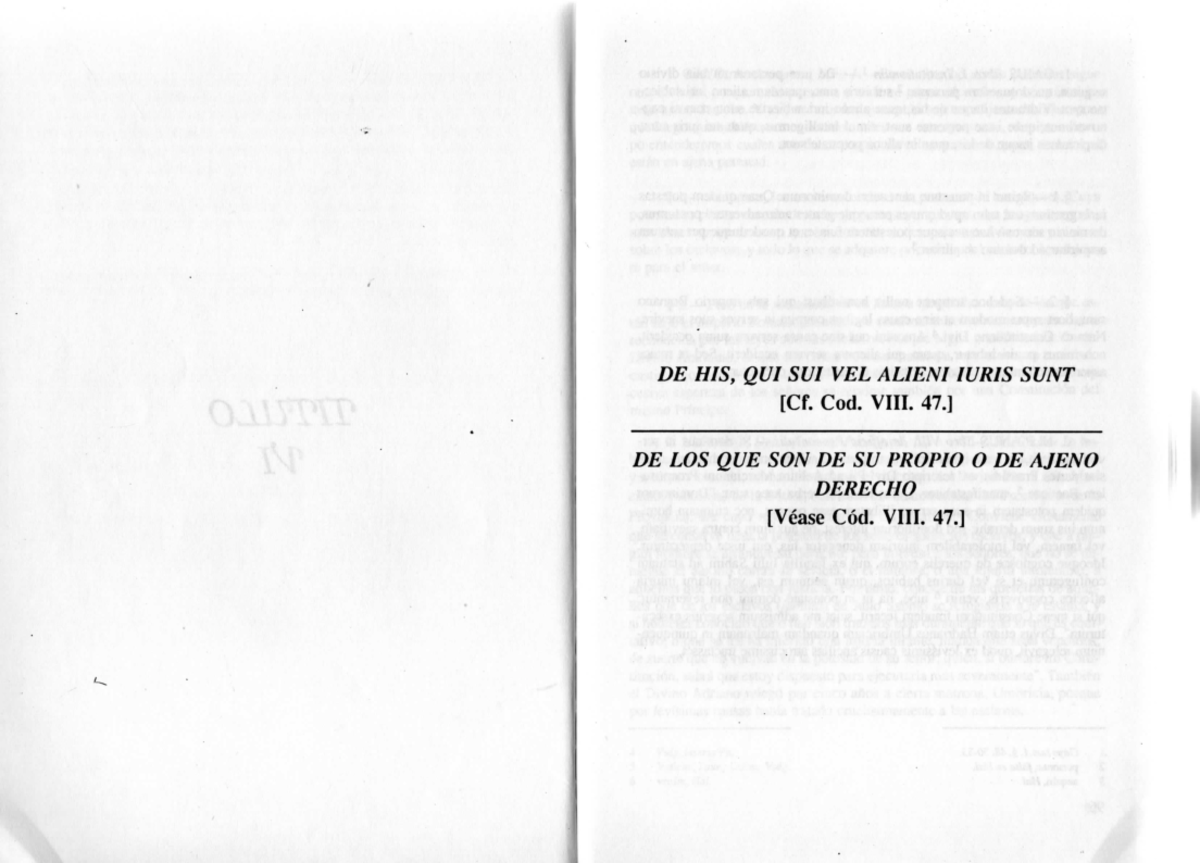 Digesto libro I título 6 - DE HIS, QUI SUI VEL ALIENI lURIS SUNT - Studocu