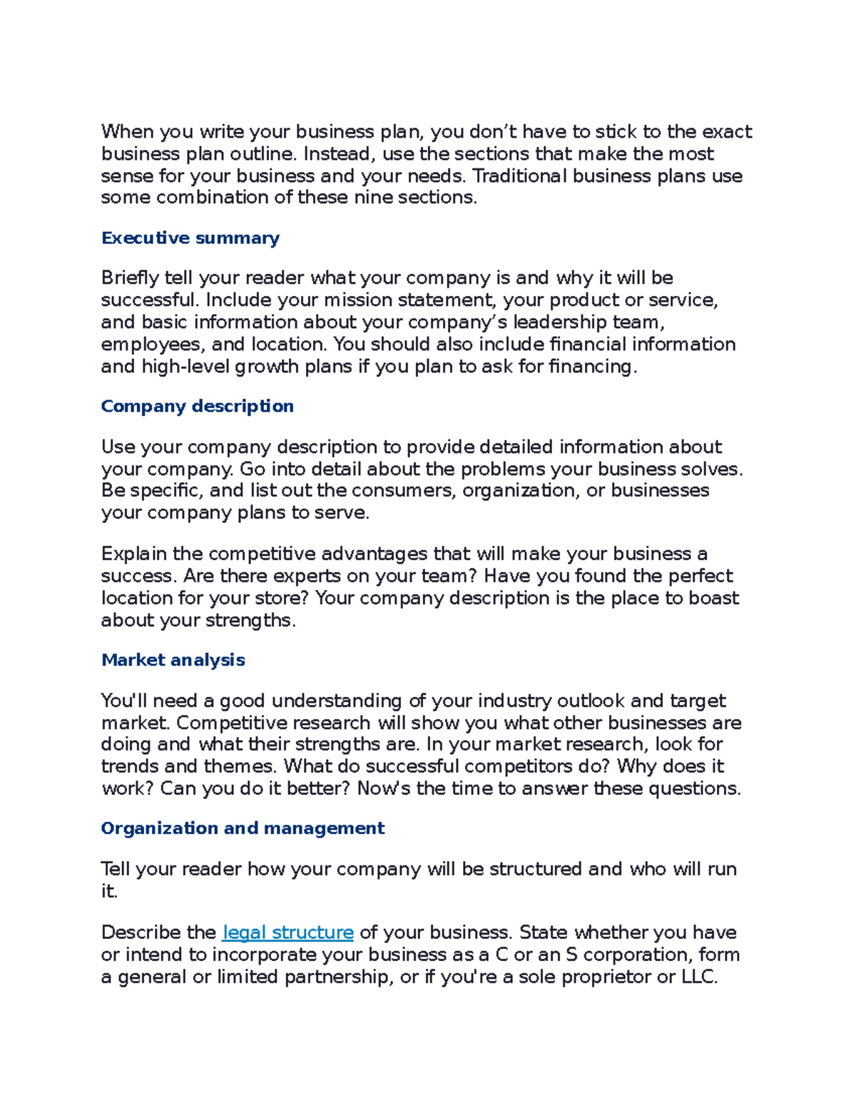 Business Plan format sample - When you write your business plan, you ...