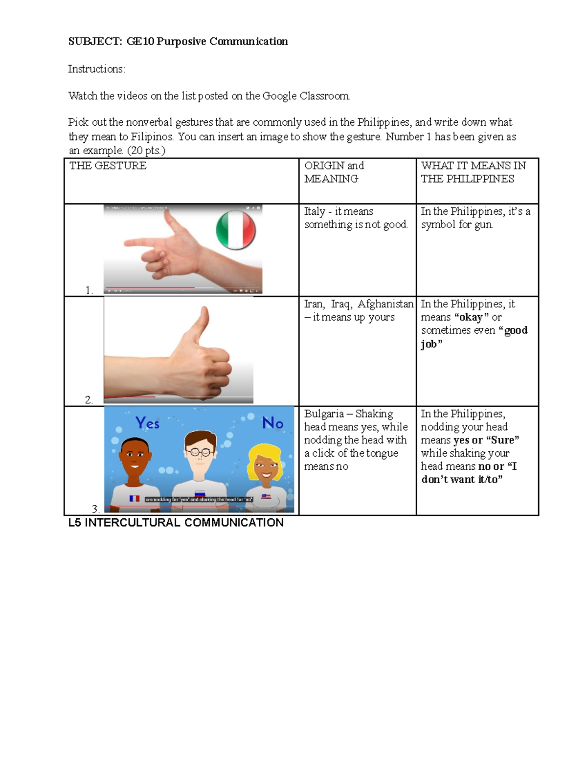 Purpossive comm - SUBJECT: GE10 Purposive Communication Instructions ...