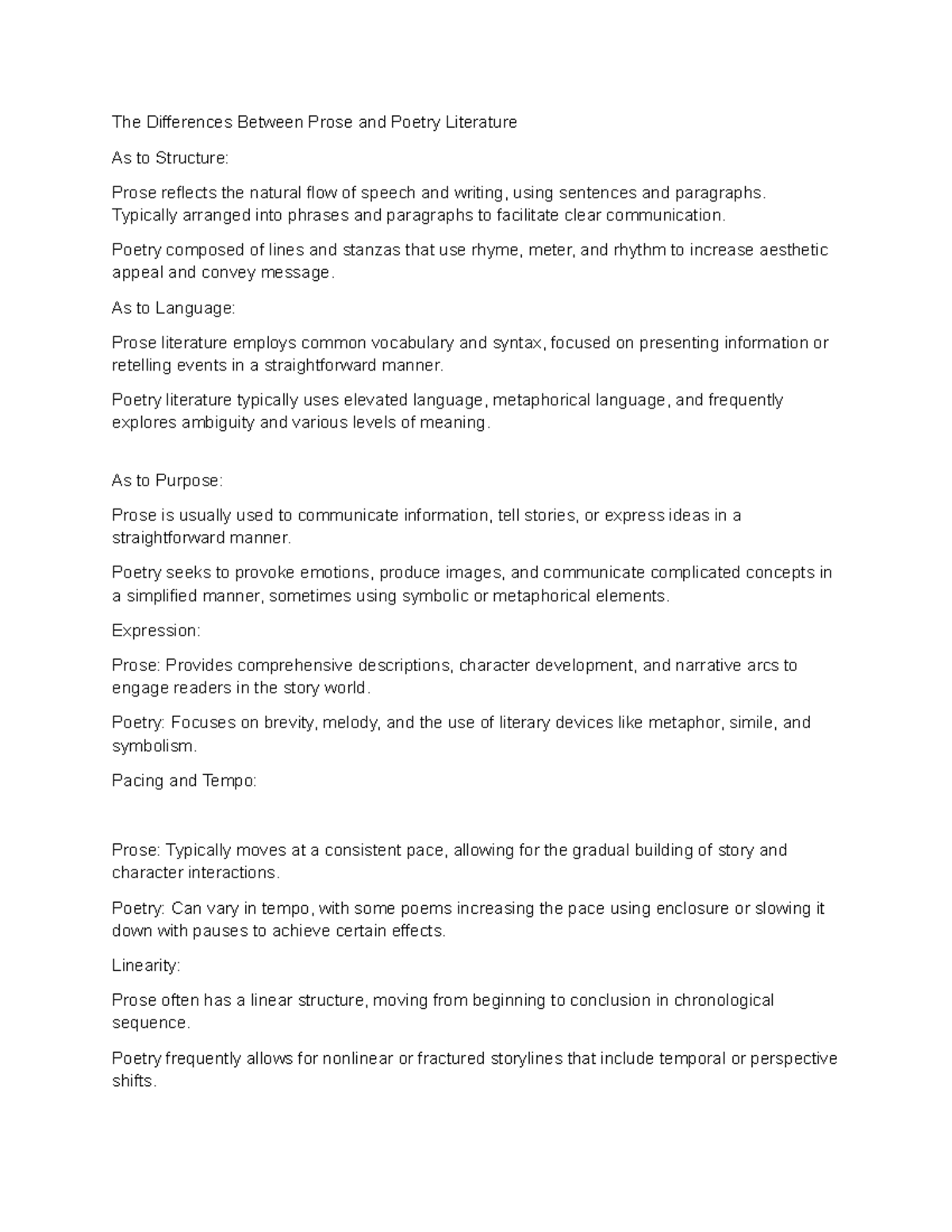 Prose VS Poetry - The Differences Between Prose and Poetry Literature ...