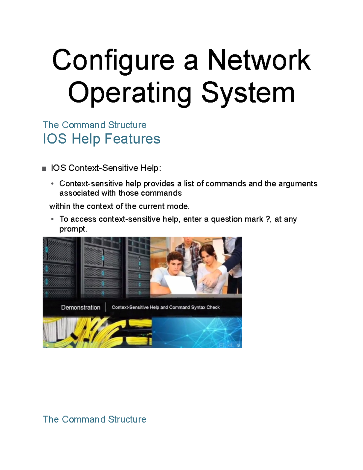 Configure a Network Operating System - Configure a Network Operating ...