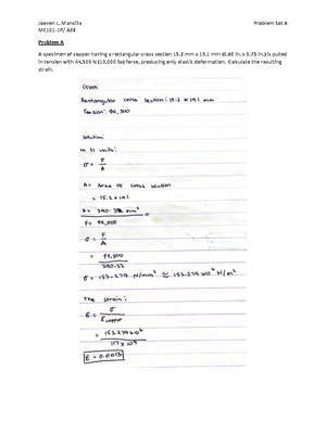 ME101-1P Bending Problems part 2 - Material Science and Engineering for ...