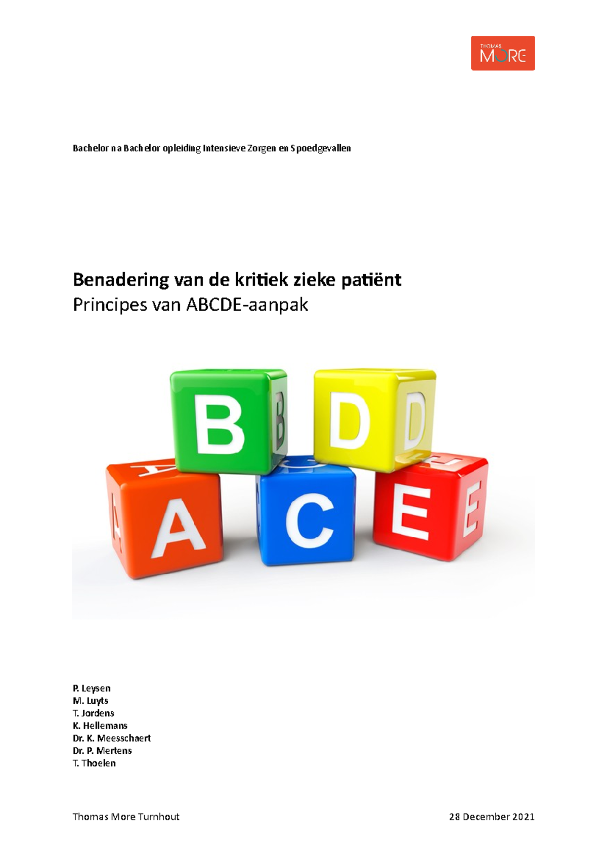 ABCD Benadering kritiek zieke of gekwetste patiënt - Acute zorg ...
