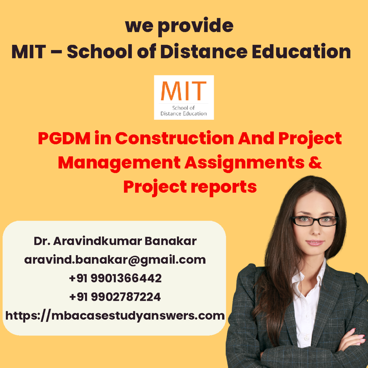 MIT SDE Executive MBA Assignments & Project reports with Certificate by DR. Aravind - Studocu