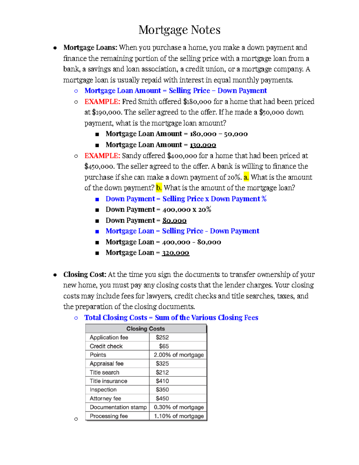 Mortgage Notes - Completed - Mortgage Loans: When you purchase a home ...