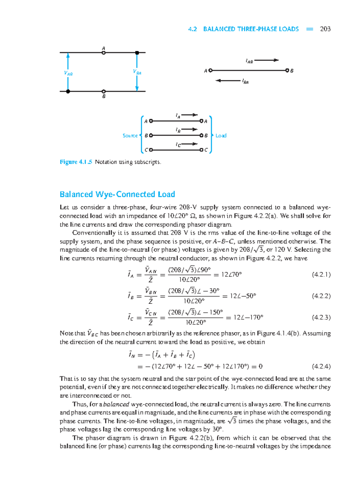 Electrical IMP Notes-21 - 4 BALANCED THREE-PHASE LOADS 203 A B Source ...