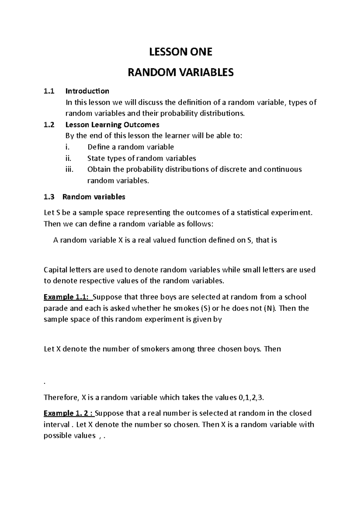 Lesson ONE SST 204 - Notes on sst 204 best for introduction purposes ...