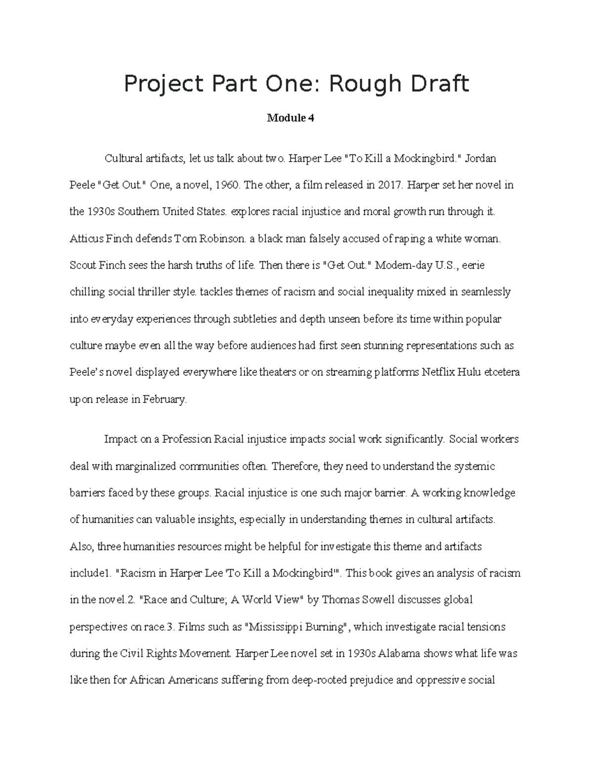 Module 4 project Draft - Project Part One: Rough Draft Module 4 ...