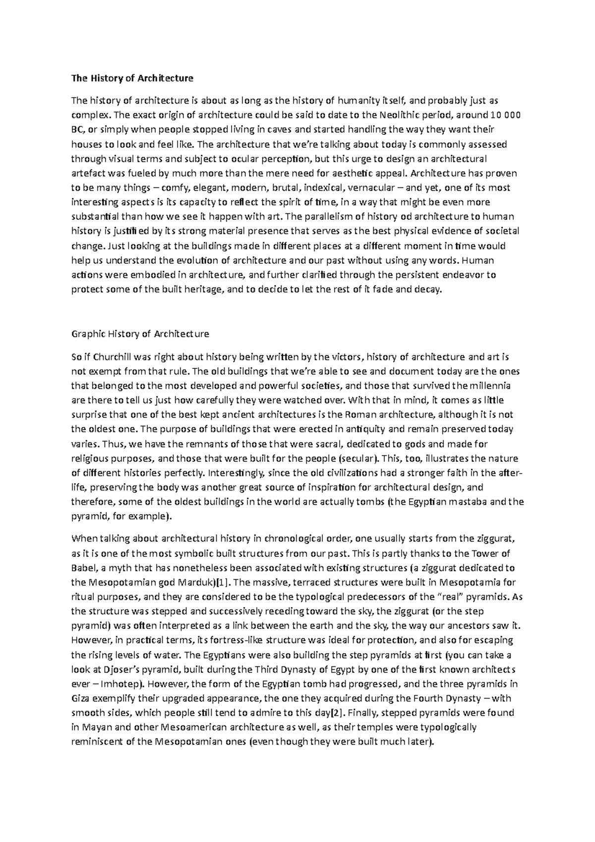 The brief History of Architecture - The History of Architecture The ...