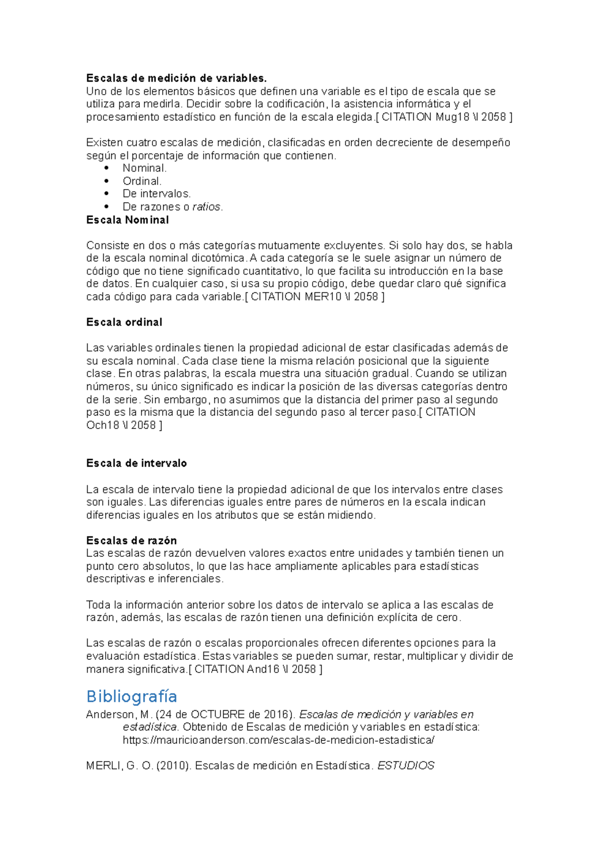 Escalas de medición de variables - Uno de los elementos básicos que ...