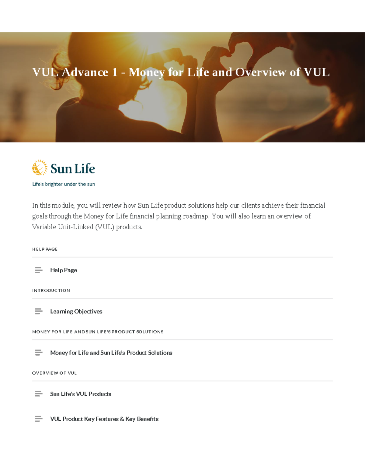 VUL Advance 1 Money for Life and Overview of VUL - In this module, you ...