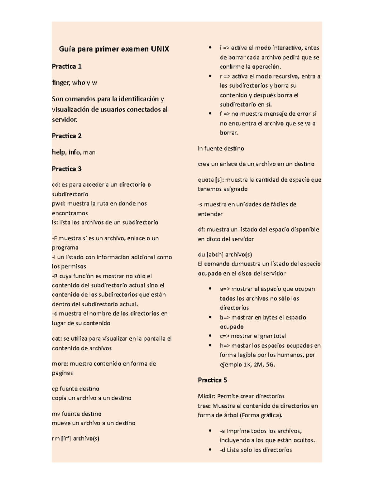 Mandos de unix - Apuntes 1 - para primer examen UNIX Practica 1 finger ...