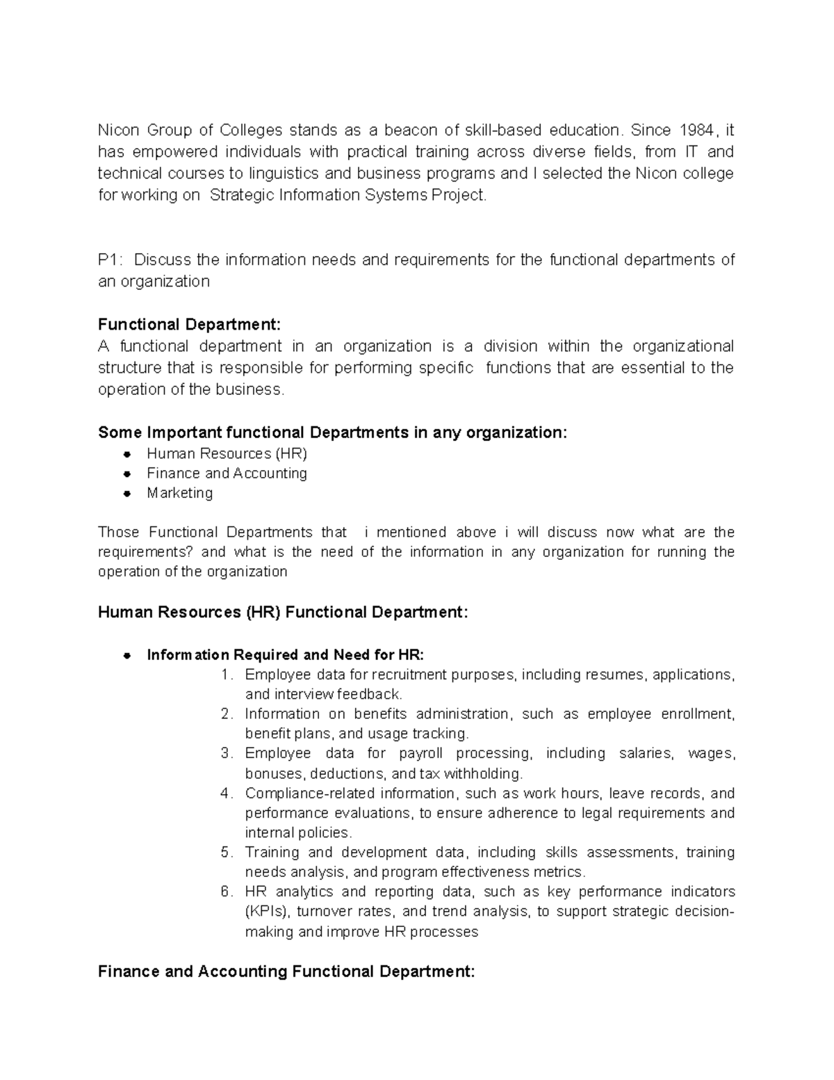 Unit 11 Strategic Information Systems - Nicon Group of Colleges stands ...