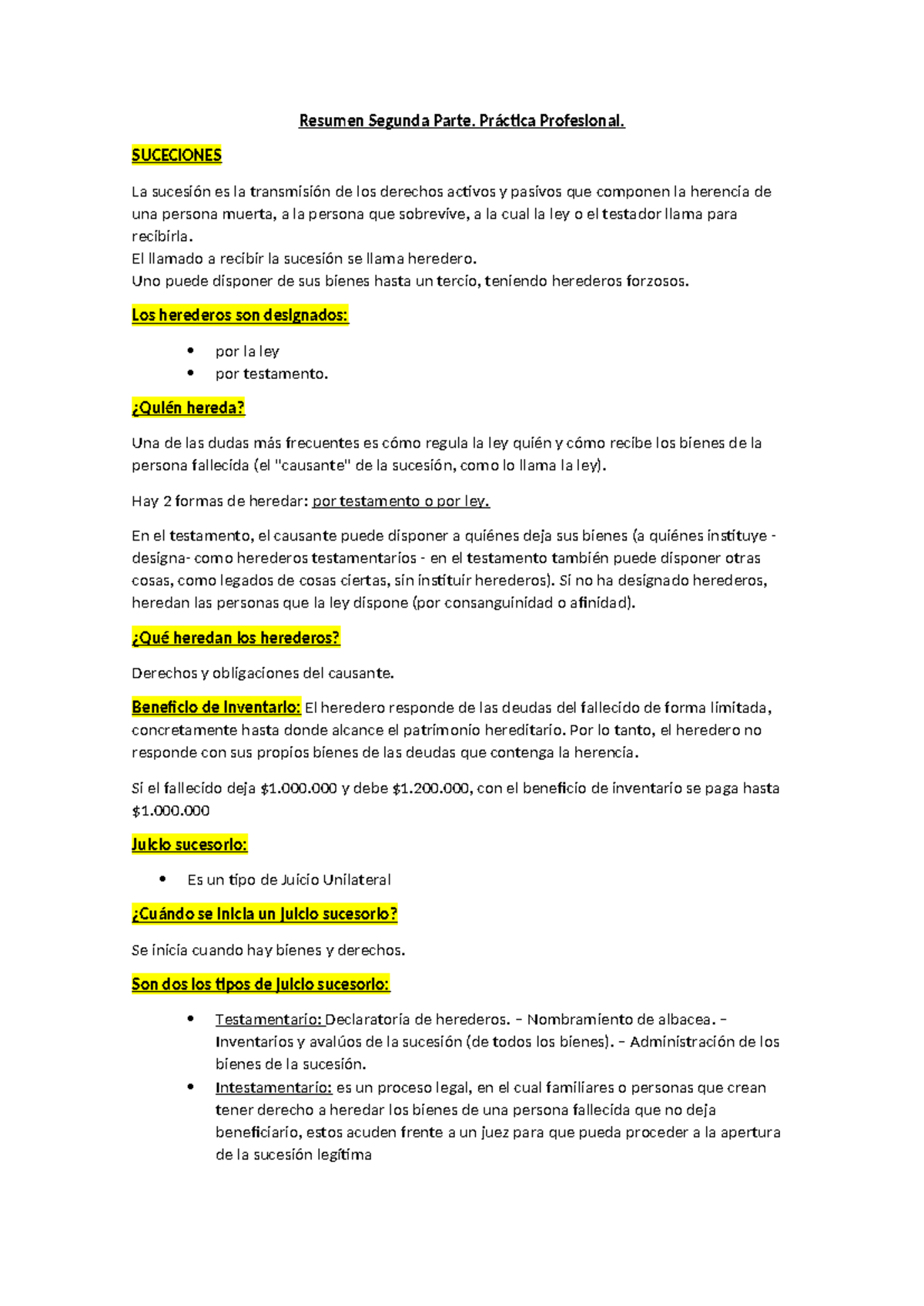 Resumen Segunda Parte - Practica Profesional (1) - Resumen Segunda ...