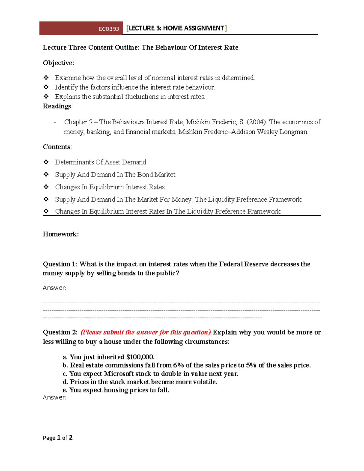 Lecture 3 Home Assignment - Student version - ECO393 [LECTURE 3: HOME ...