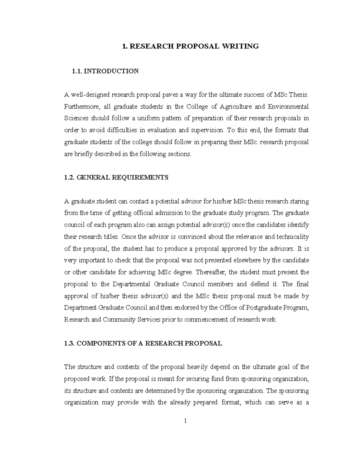 Research Proposal Writing - - Studocu