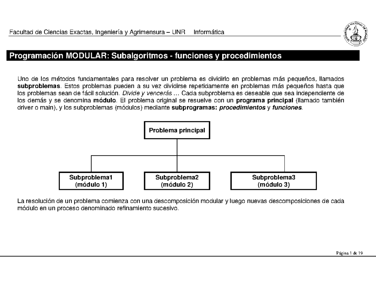 Subprogramas - programa programa programa programa programa programa ...