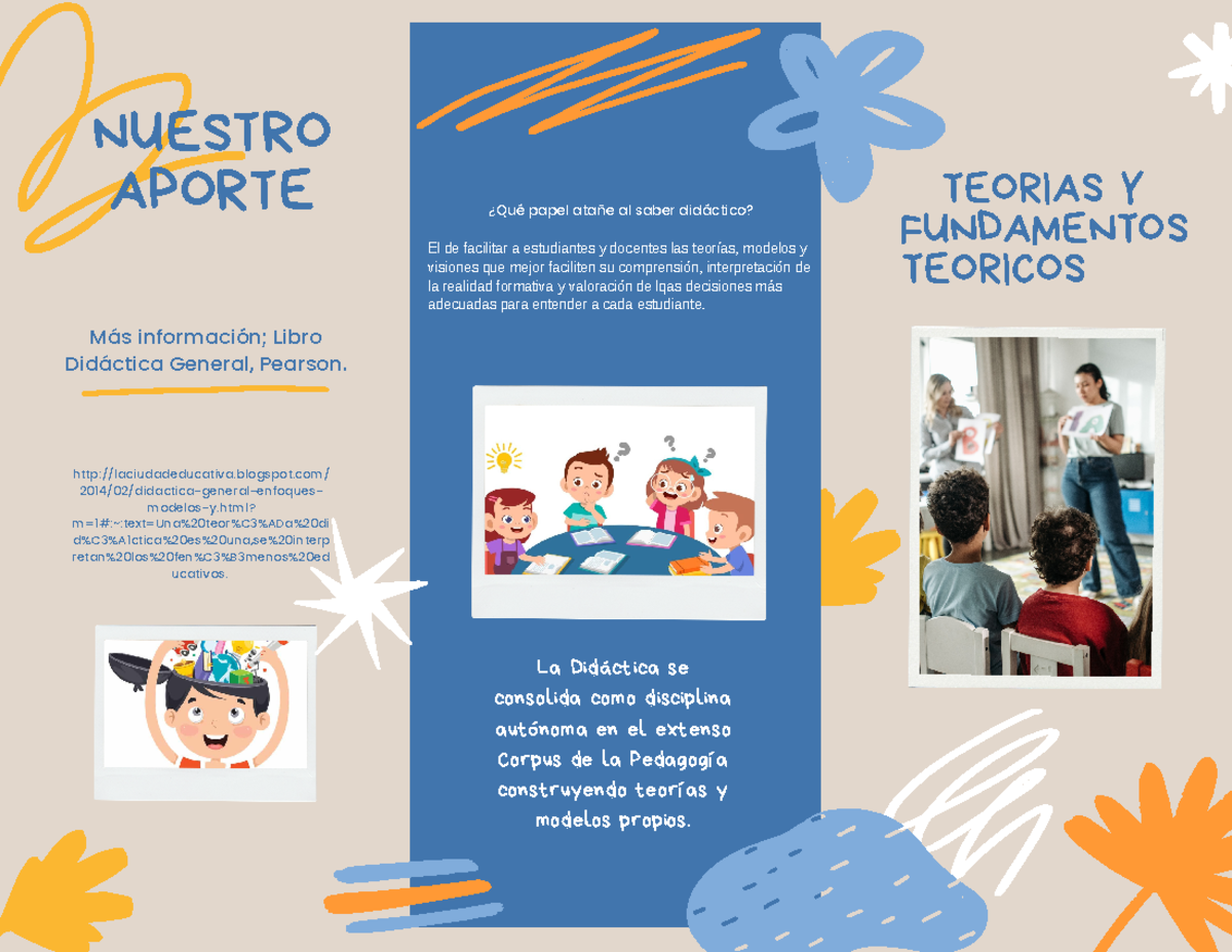 Trifolio Didáctica - NUESTRO APORTE La Didáctica se consolida como ...
