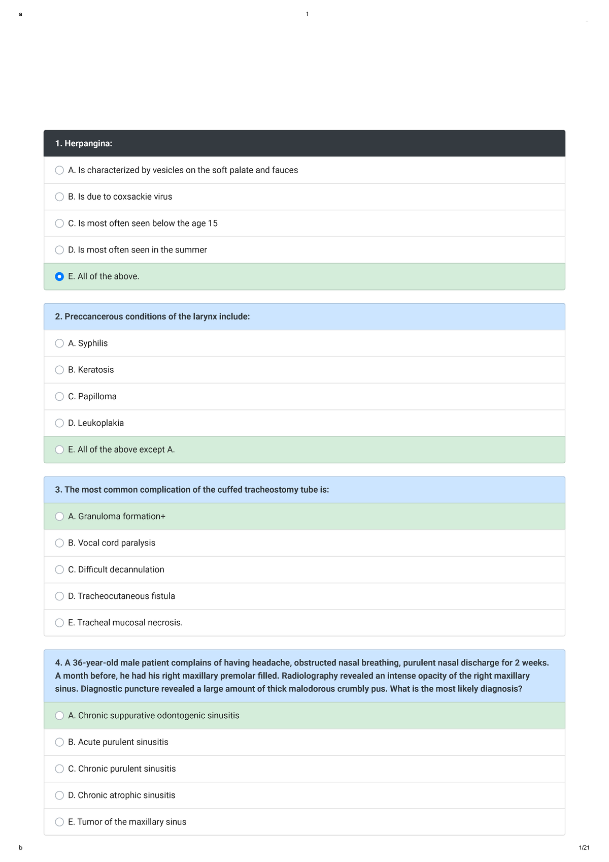 Usmle mcqs - Mcqs - Total questions: Percentage of correct: 100 ...