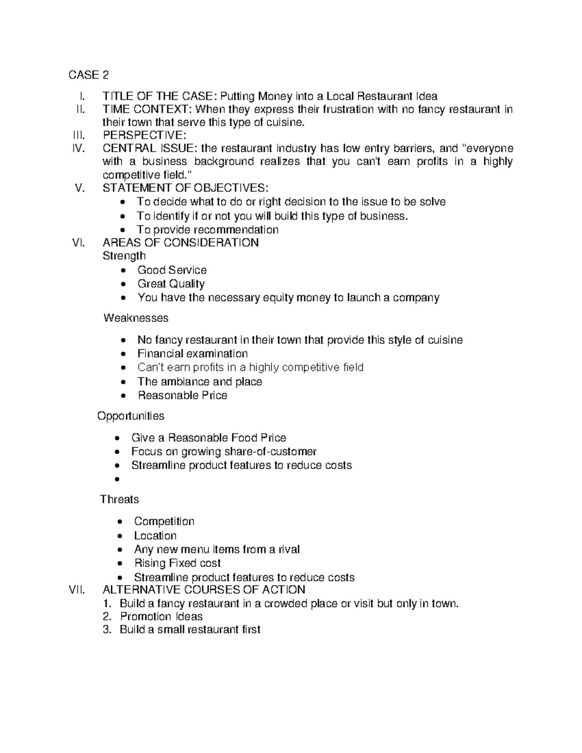 CASE 2 (PDF) - CASE 2 I. TITLE OF THE CASE: Putting Money into a Local ...