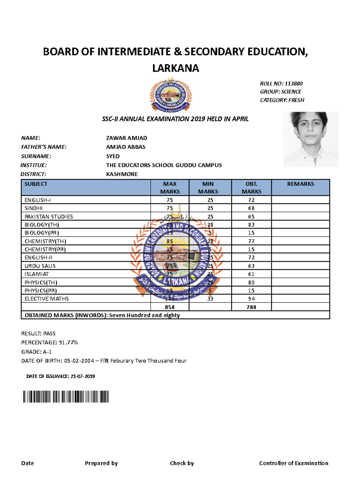 Board OF Intermediate (Autosaved) - BOARD OF INTERMEDIATE & SECONDARY ...