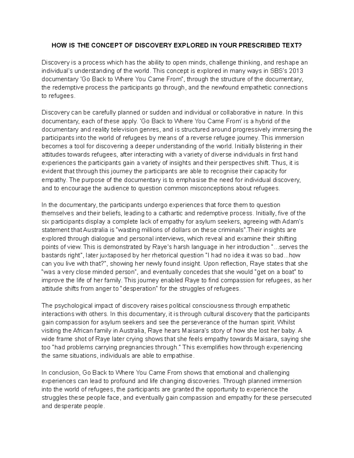 Gbtwycf - Gbtsycf - HOW IS THE CONCEPT OF DISCOVERY EXPLORED IN YOUR ...