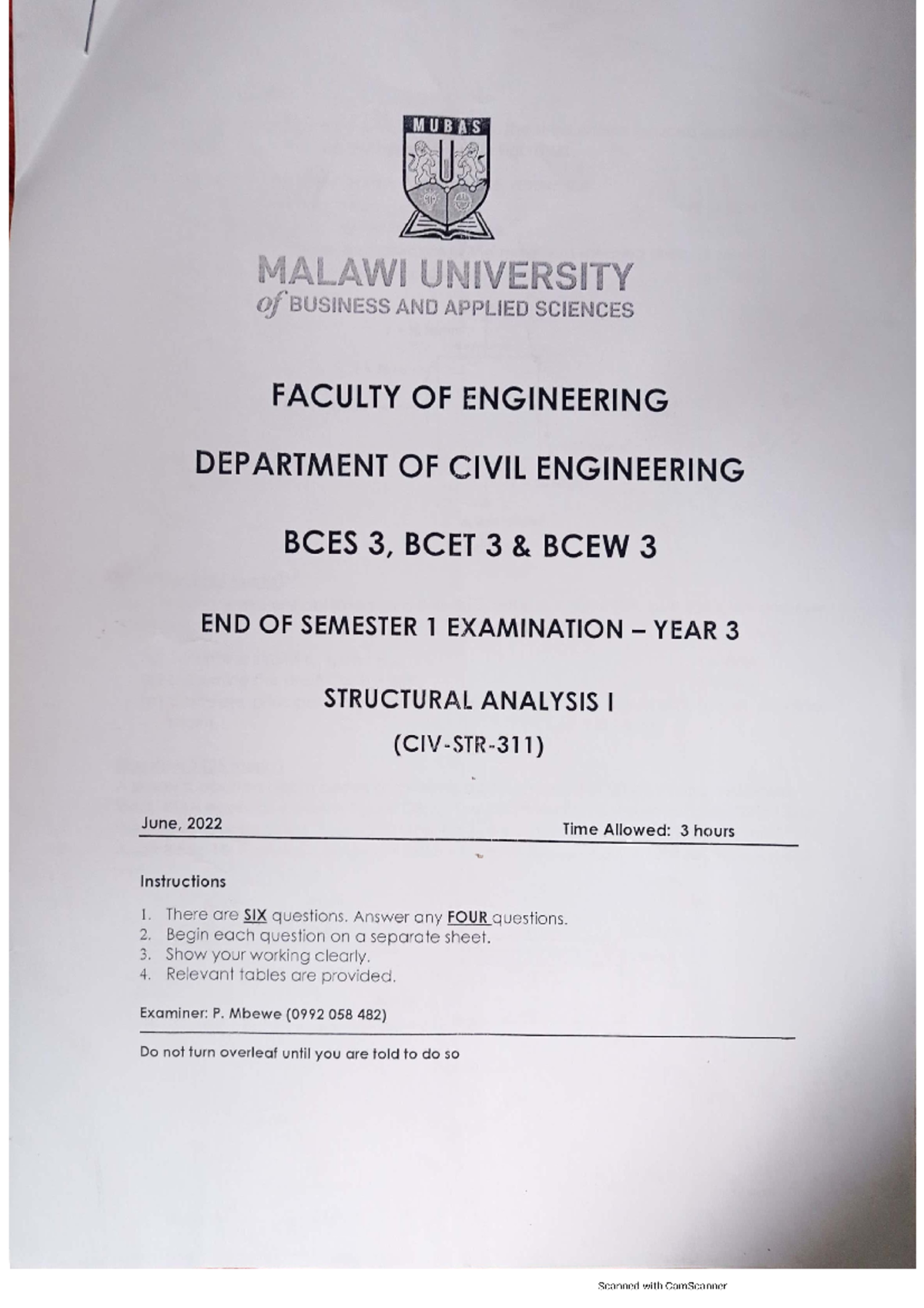 STR 1 - Structural analysis 1 - Fluid mechanics - Studocu