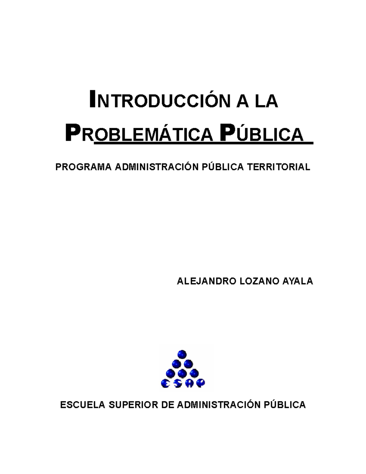 1 introduccion a la Problematica publica - INTRODUCCIÓN A LA ...