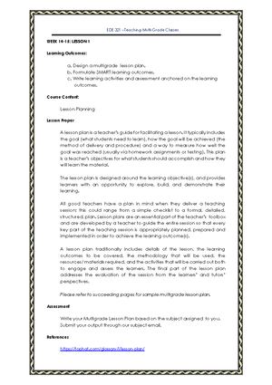 Lesson 2 Parents and Community Helpers - EDE 321 – Teaching Multi-Grade ...