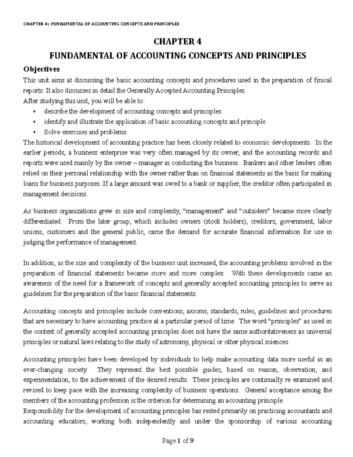 Chapter 4 - BEST - CHAPTER 4 FUNDAMENTAL OF ACCOUNTING CONCEPTS AND ...
