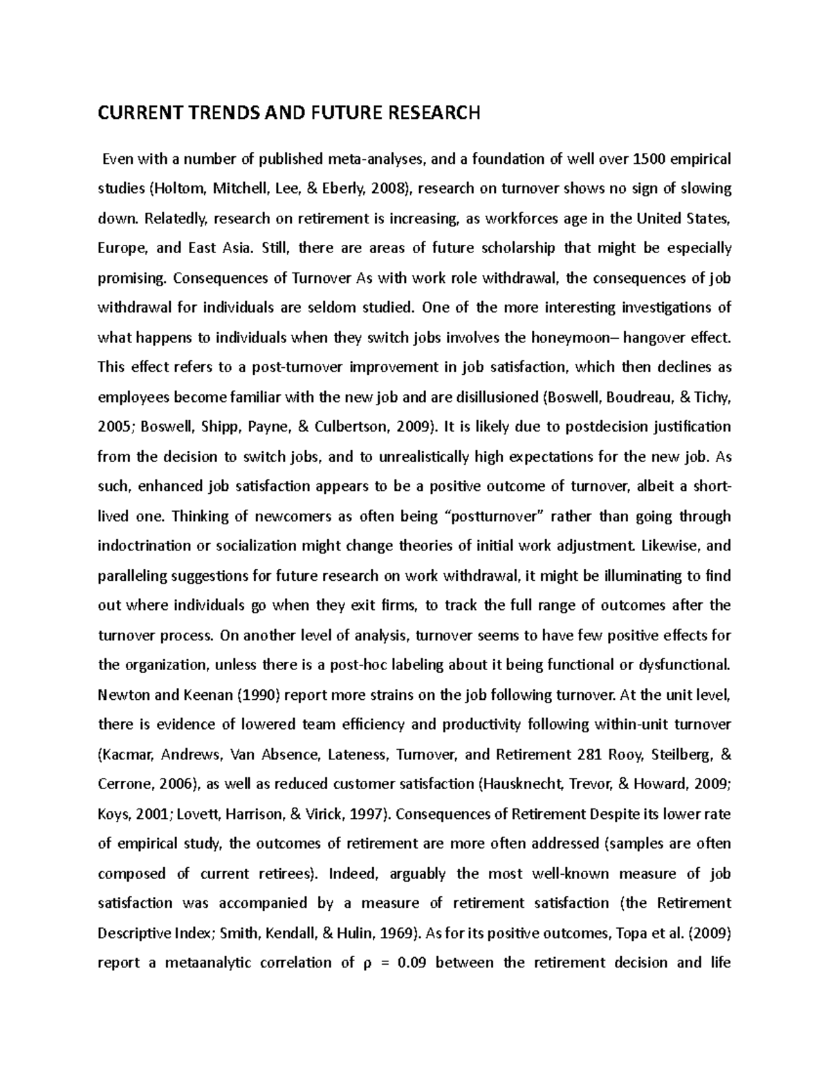 Current Trends AND Future Research - CURRENT TRENDS AND FUTURE RESEARCH ...