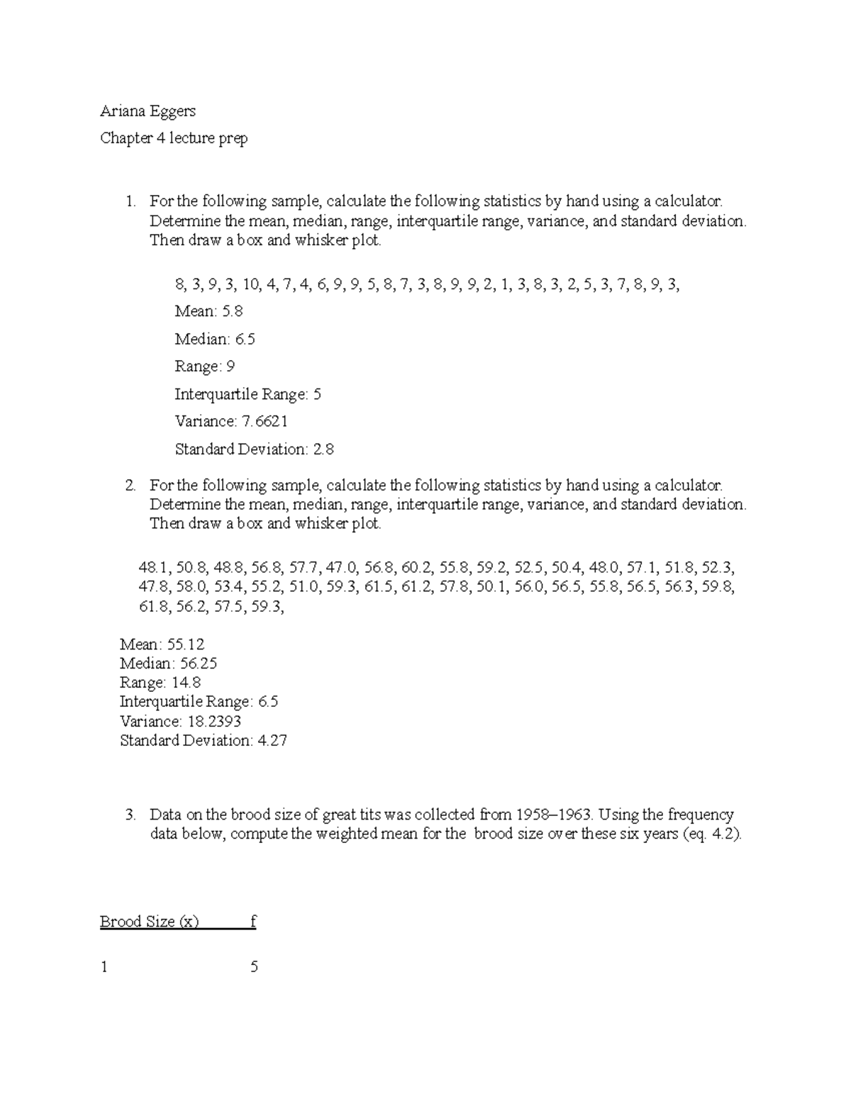 Bio 260 chap 4 lecture prep - Ariana Eggers Chapter 4 lecture prep For ...