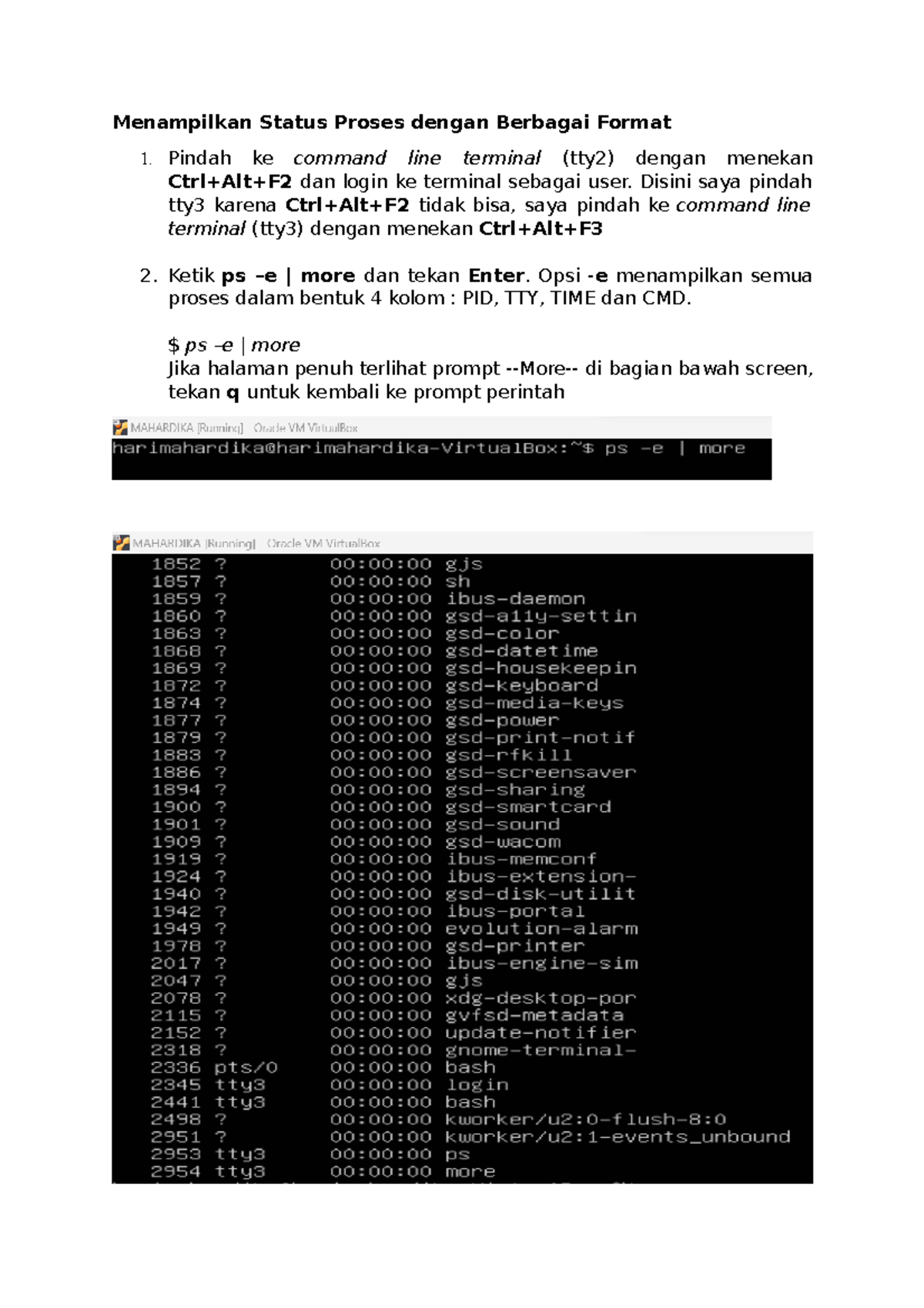 Menampilkan Status Proses dengan Berbagai Format - Disini saya pindah ...