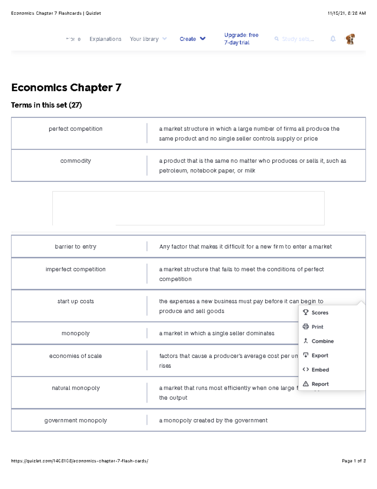 Economics Chapter 7 Flashcards (Mark) - ECON 50 - Stanford - Studocu
