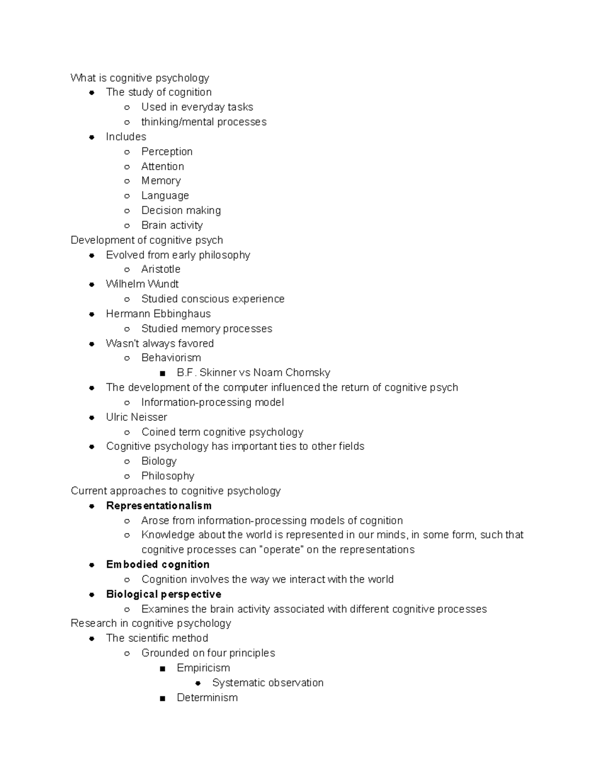 Chapter 1 Introduction - What is cognitive psychology The study of ...