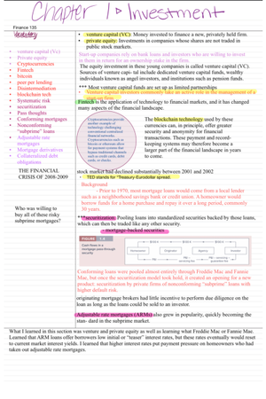 Ch. 1 Notes - Ch. 1 online homework - investment: Commitment of current ...