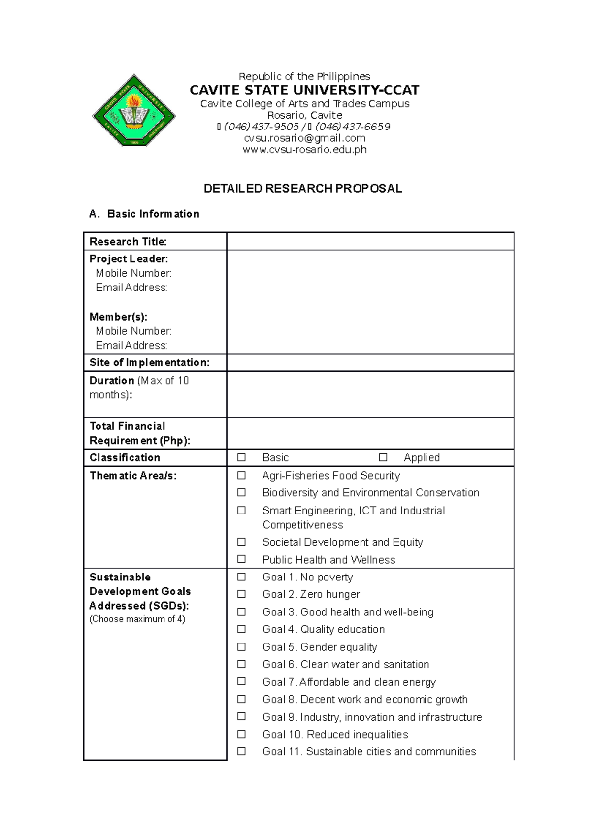 Research-Proposal-Template-1 - Republic of the Philippines CAVITE STATE ...