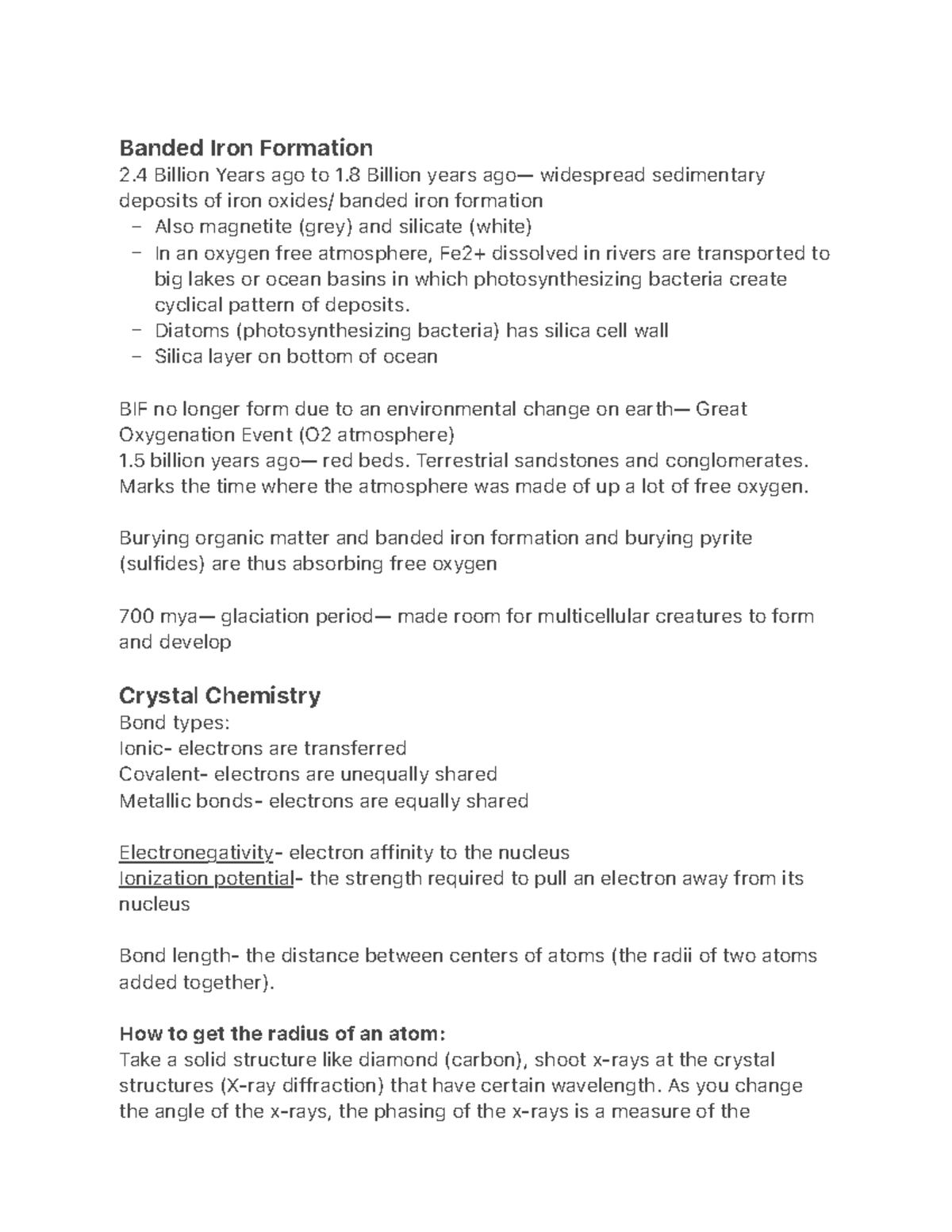 Banded Iron Formation - Describes the origin and chemistry of BIF ...
