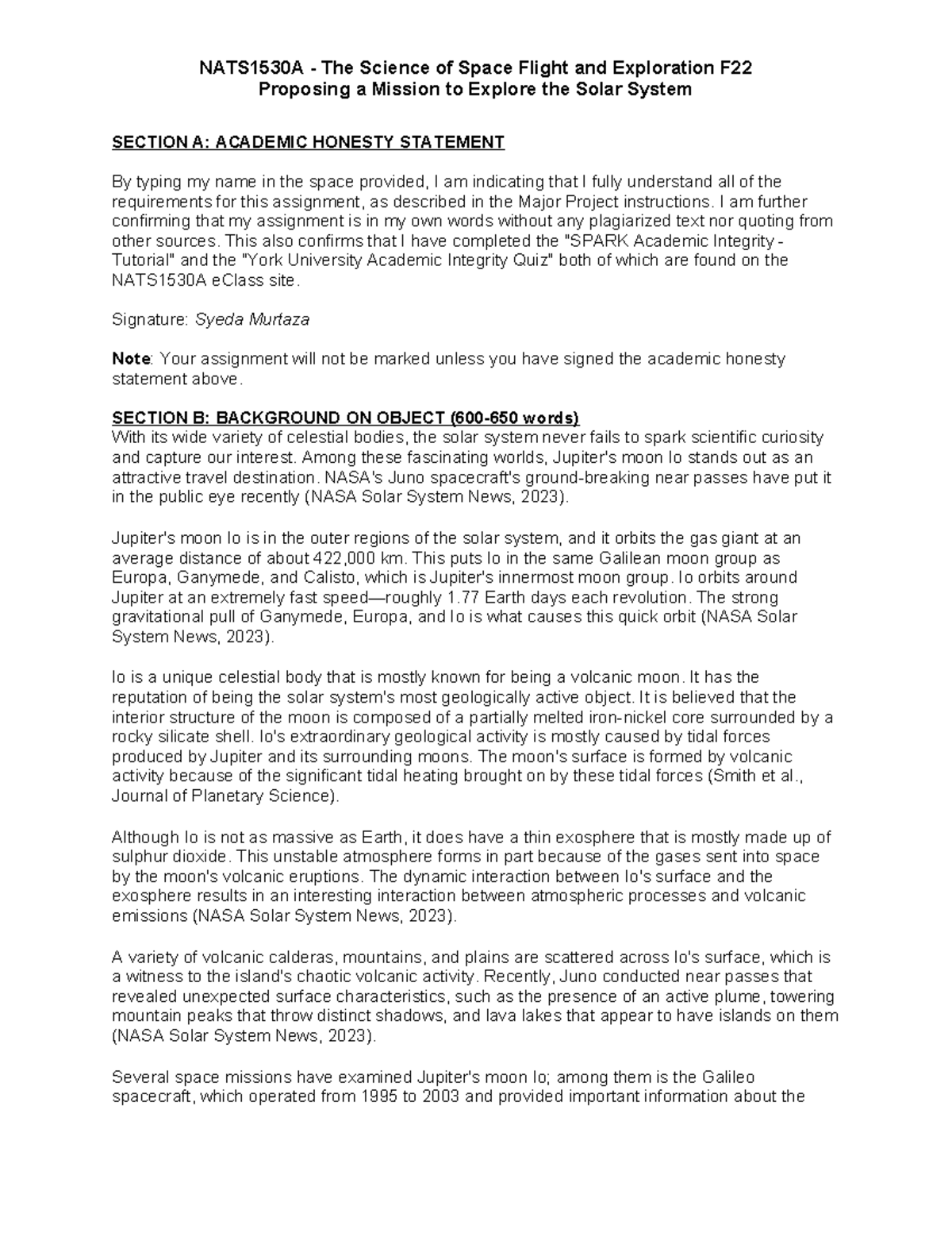 Template-nats1530a-major-project - NATS1530A - The Science of Space ...