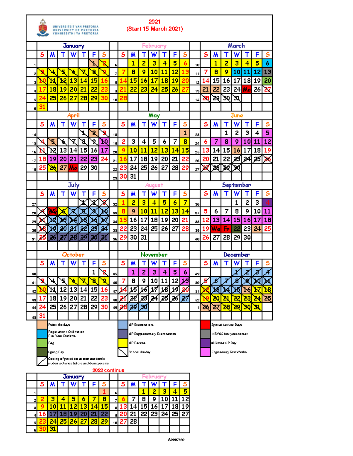 2021 Calendar Start 15 March 2021 - Combined - S M T W T F S S M T W T ...