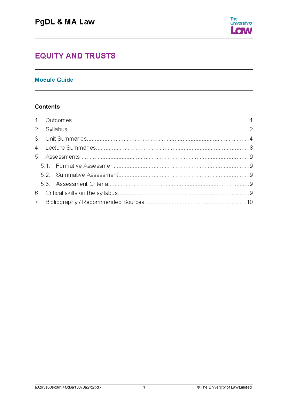 2324 pgdlma eqtr ce01 moduleguide - EQUITY AND TRUSTS Module Guide - Studocu