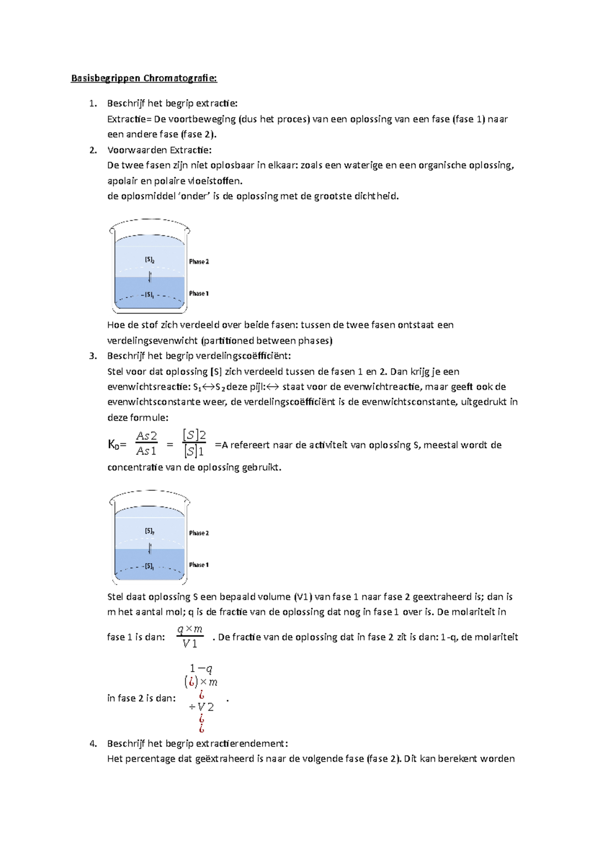 Samenvatting, Scheidingsmethoden, Uitgewerkte Leerdoelen ...