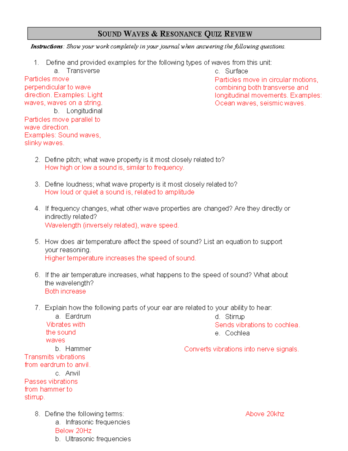 Electromagnetic Quiz review done - Instructions: Show your work ...