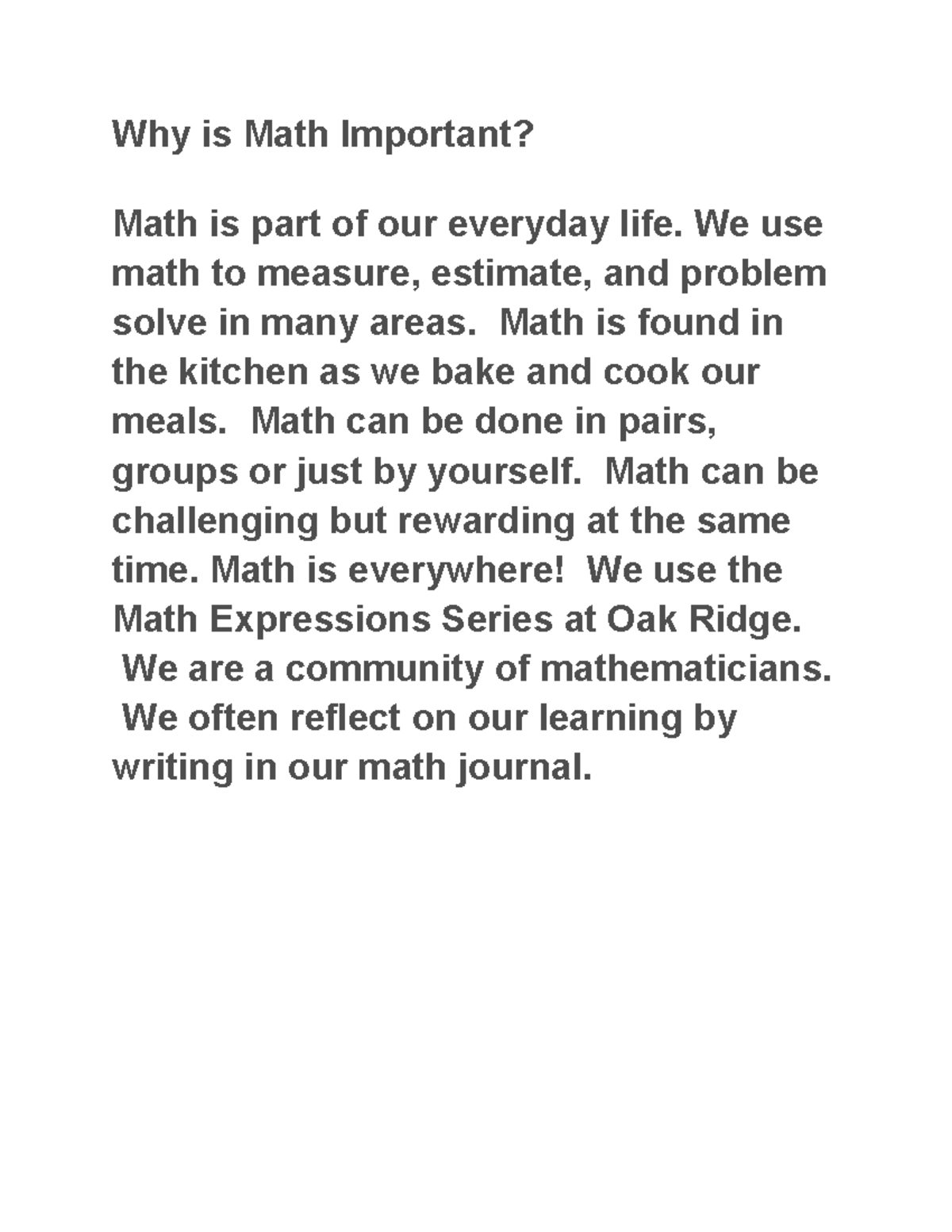 285718265 why is math important - Mathematical Analysis 2 - Why is Math ...