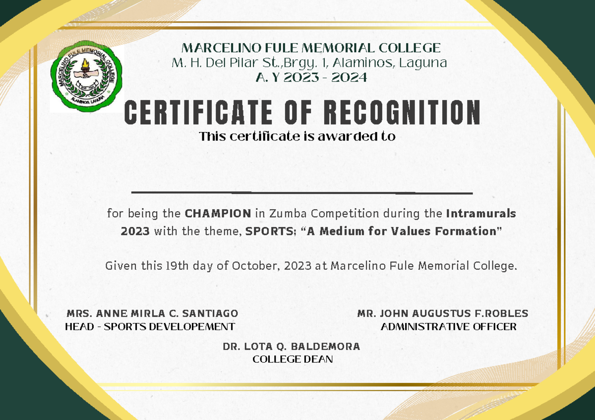 Copy of White Gold Elegant Modern Certificate of Participation ...